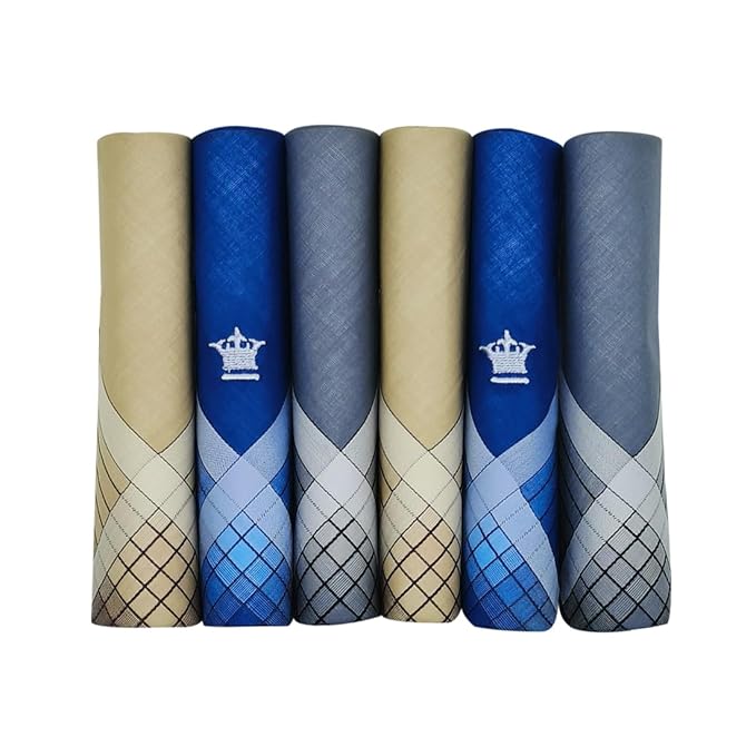 Louis Philippe Men's Cotton Dark Handkerchief (Pack of 6) – INEZY